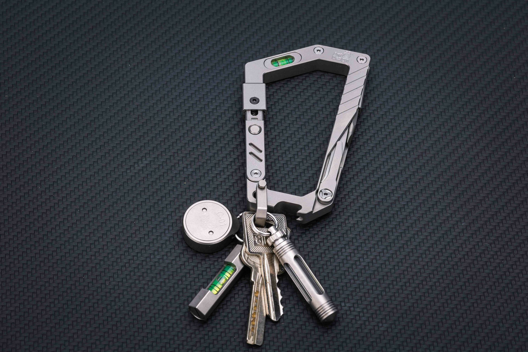 Antdesign Titanium Glow Keychain | Premium Tritium EDC