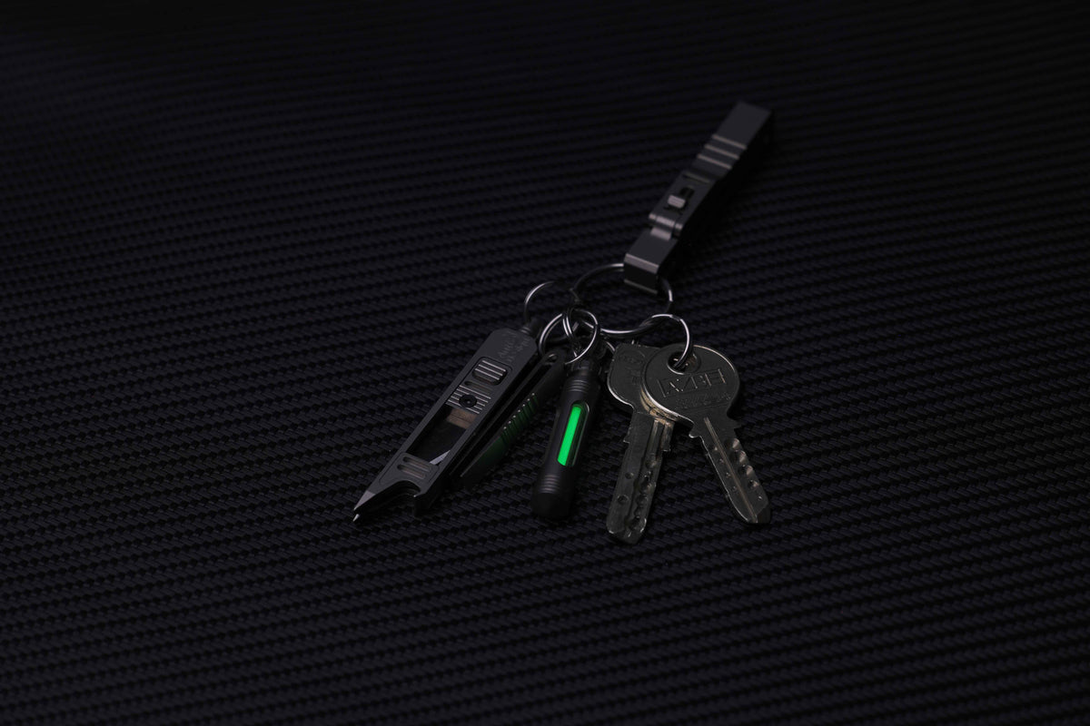 Antdesign Titanium Glow Keychain | Premium Tritium EDC