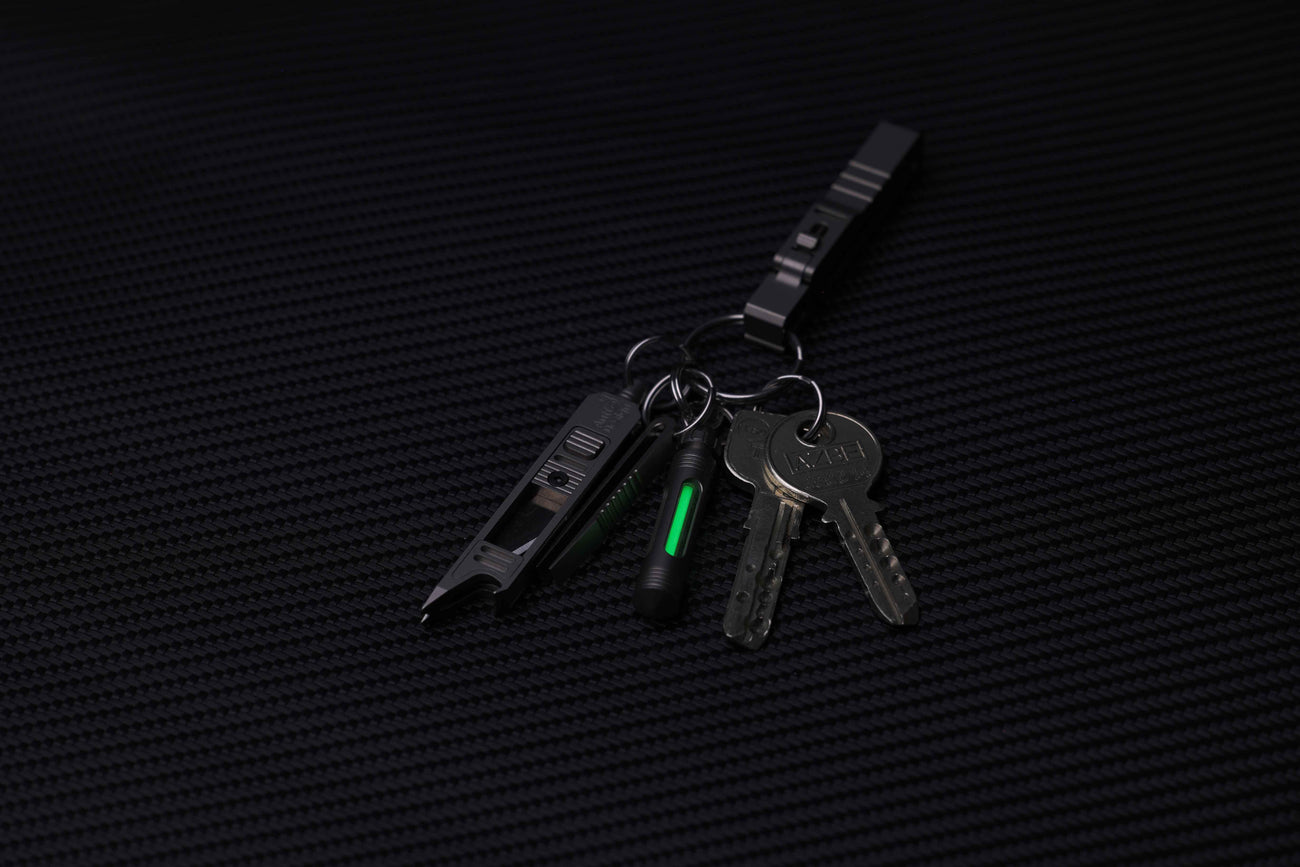 Antdesign Titanium Glow Keychain | Premium Tritium EDC