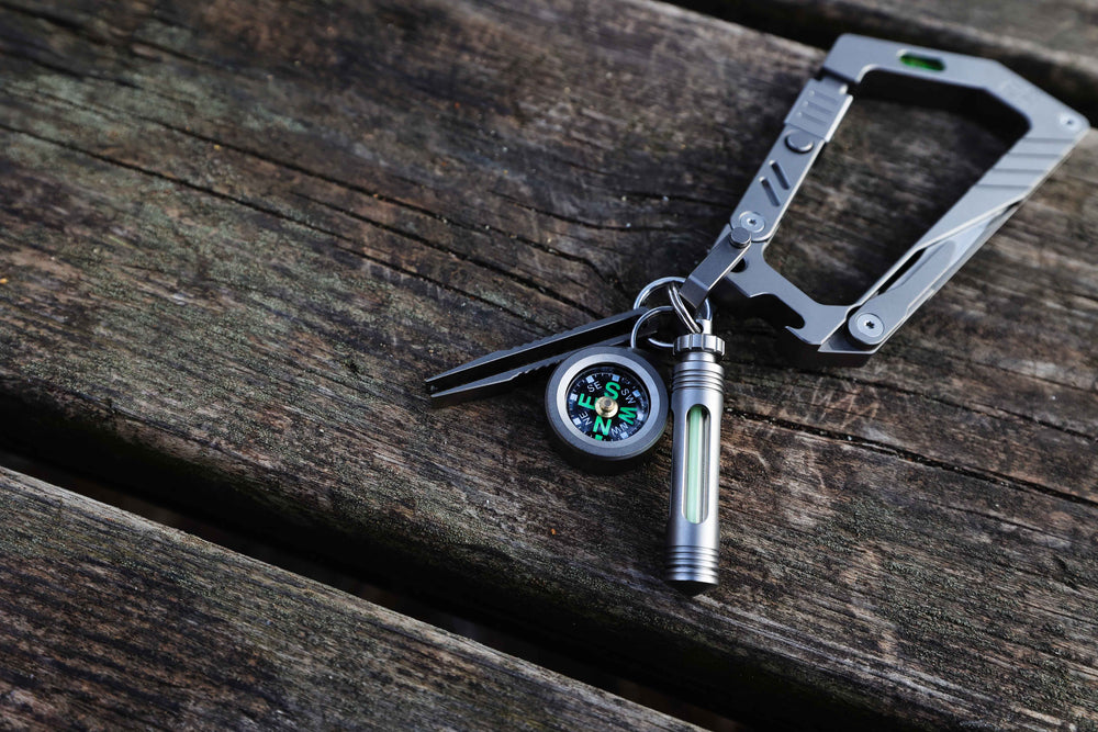 Antdesign Titanium Glow Keychain | Premium Tritium EDC